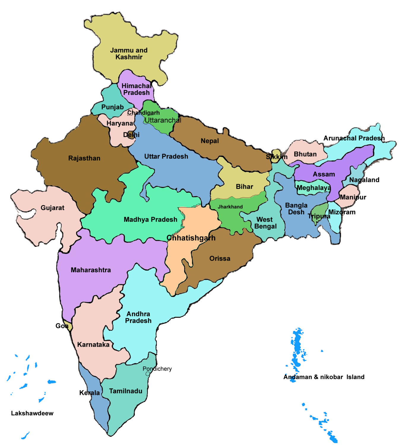 An India Map Explanation By Region An India Map Explanation By Region